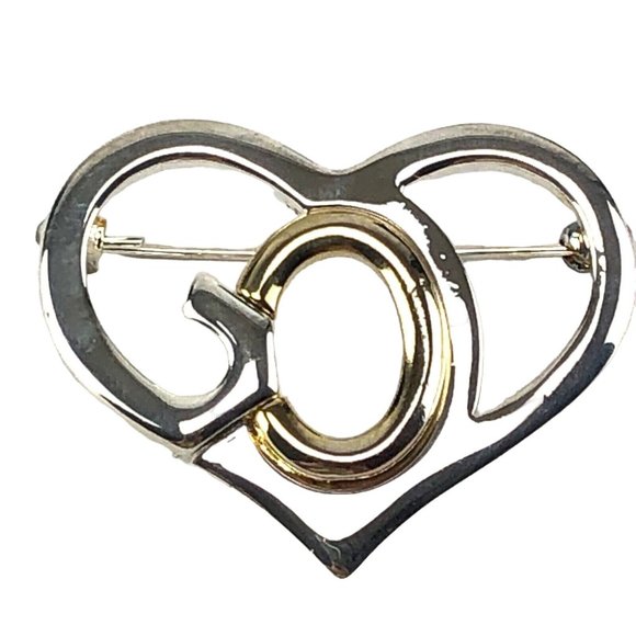 God's Heart | Jewelry | Gods Heart Sterling Silver And 8k Gold Plated ...